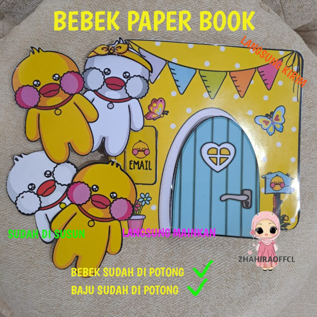 Jual BEBEK VIRAL/BEBEK DOLLS/PAPER DUCK HOUSE/QUITE BOOK MAINAN EDUKASI ...