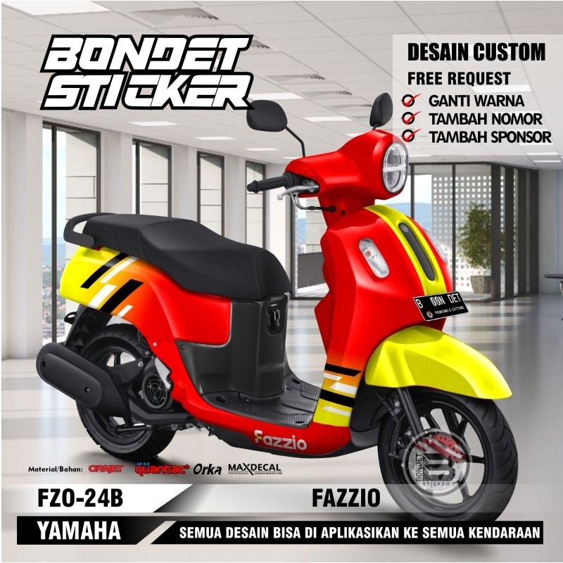 Jual Stiker Decal Yamaha Fazzio Full Body FZ-24B | Shopee Indonesia