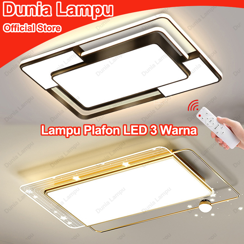 Jual Dunia Lampu Lampu Plafon LED 3 Warna Bentuk Lampu Hias Rumah ...