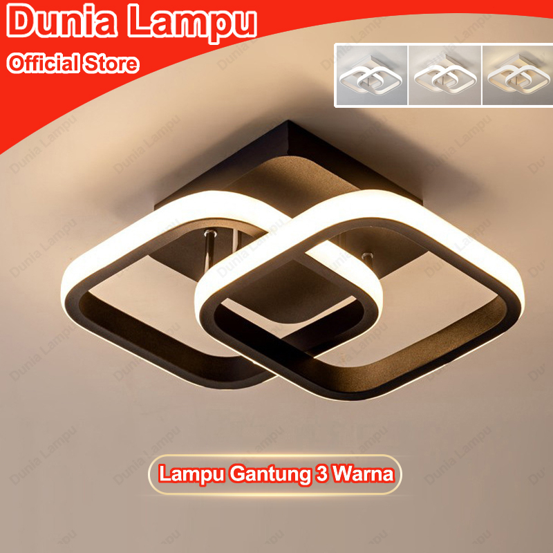 Jual Dunia Lampu Lampu Plafon LED 3Warna Ceiling Light Lampu Hias Rumah ...