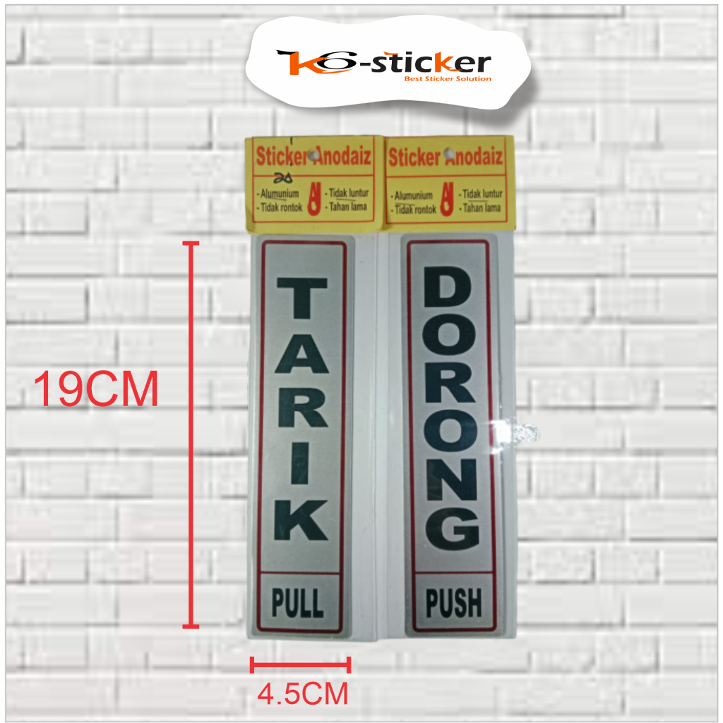 Jual Sticker Label Sign Marka Stiker Pintu Tarik Dorong Push Pull 19 x ...