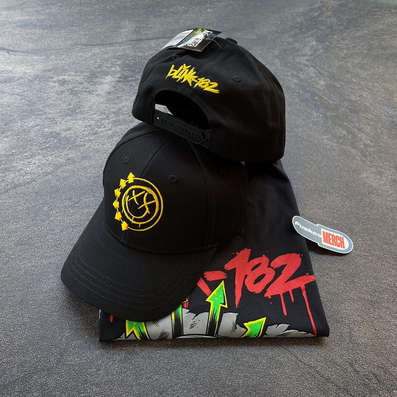 Jual OFFICIAL BLINK182 - YELLOW SIX ARROW SMILE BASEBALL CAP | Shopee ...