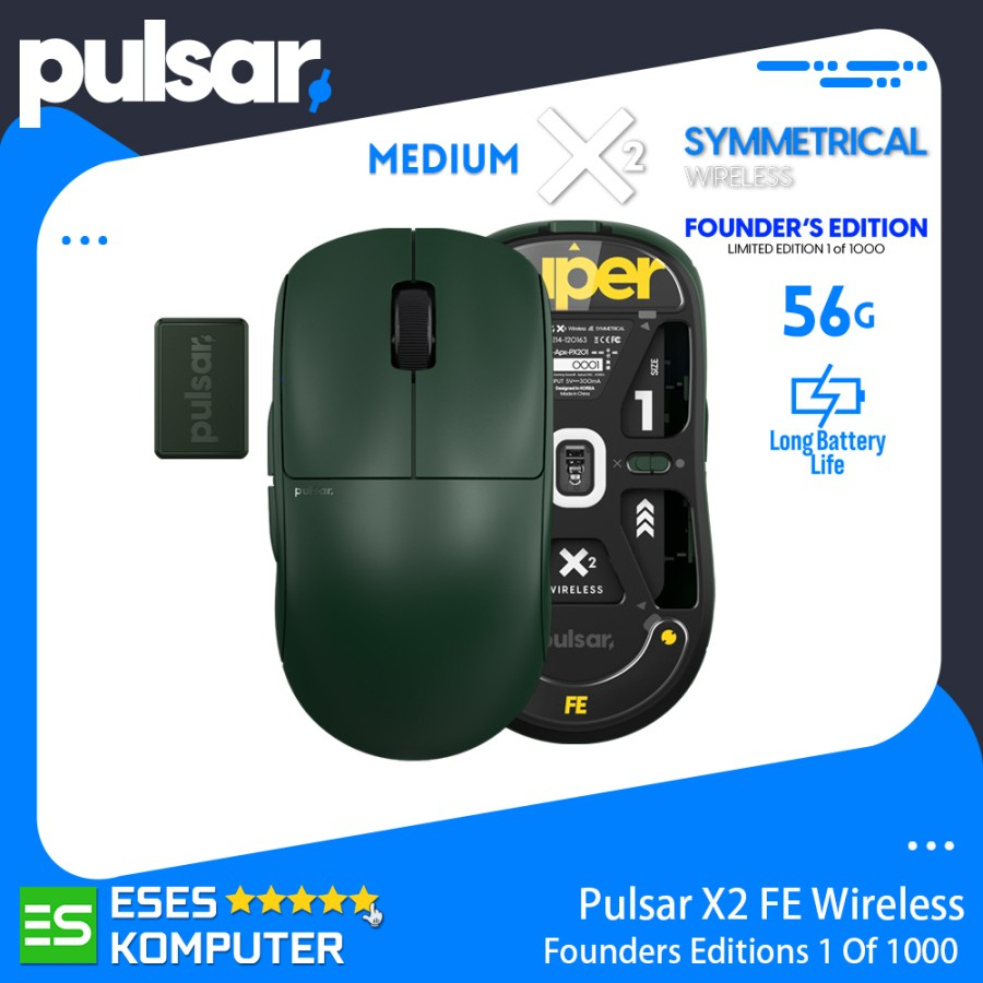 Jual Mouse Pulsar X2 Wireless FE Founders Edition 56g Weight | Mouse Gaming | Shopee Indonesia