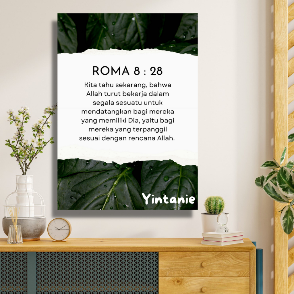 Jual Poster Ayat Alkitab / kado natal/ pajangan dinding kristen / wall ...