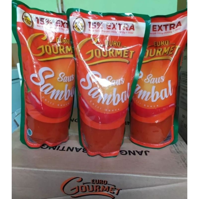 Jual EURO GOURMET SAUS SAMBAL 1000gram saus sambal geurmet 1kg | Shopee ...