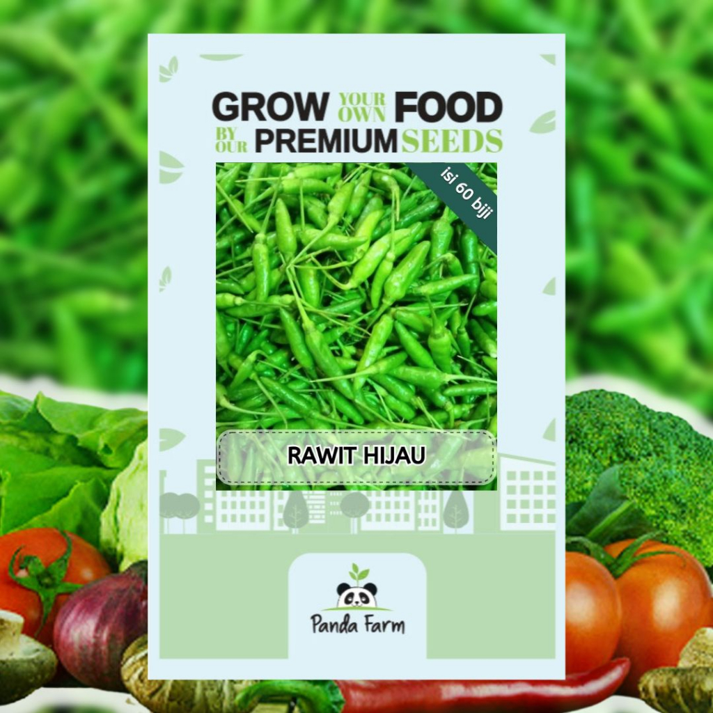 Jual isi 60 Benih Rawit Hijau Panda Farm Original Pack | Shopee Indonesia