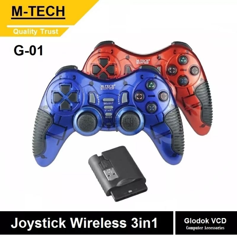 Jual M-Tech G-01 Gamepad Joystick Wireless 3 in 1 for PC Laptop ...