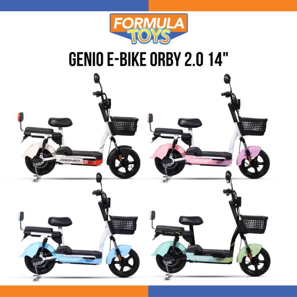 Jual SEPEDA LISTRIK GENIO E-BIKE ORBY 2.0 14" 350W | Shopee Indonesia