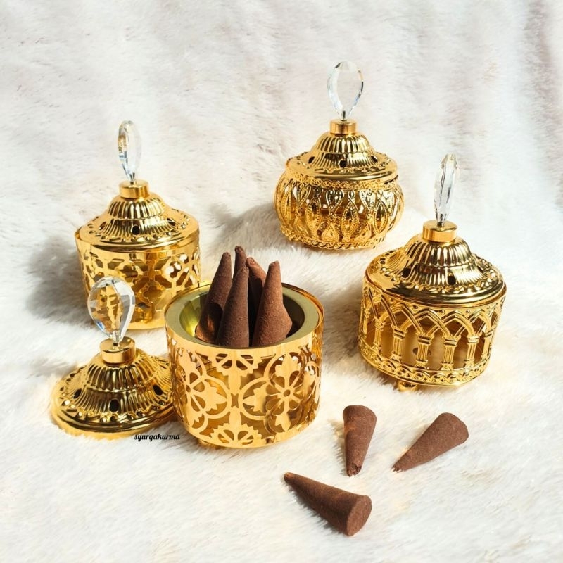 Jual TEMPAT BAKAR DUPA BUKHUR CANTIK, MABKHARA BULAT ARAB, PRAFEN LOGAM ...