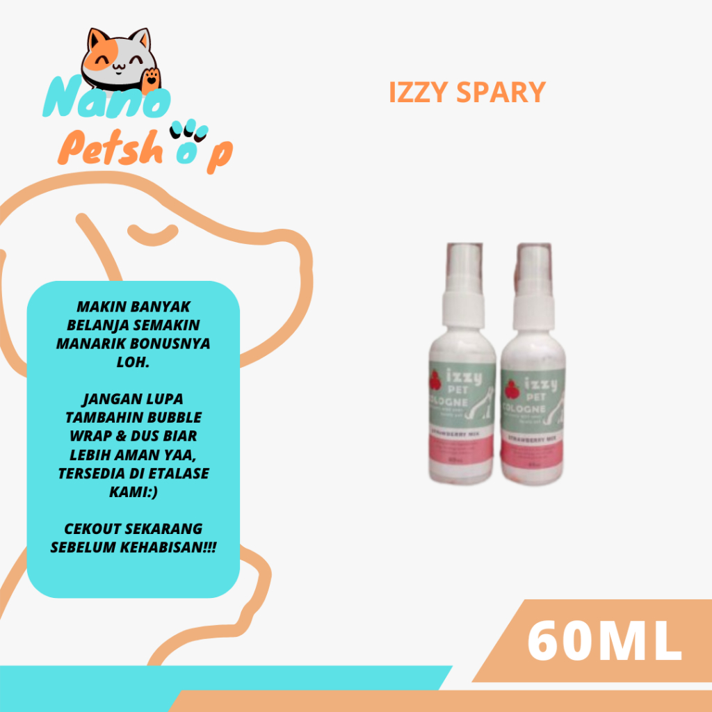 Jual Perawatan Hewan - Izzy Pet Cologne 60ml | Shopee Indonesia