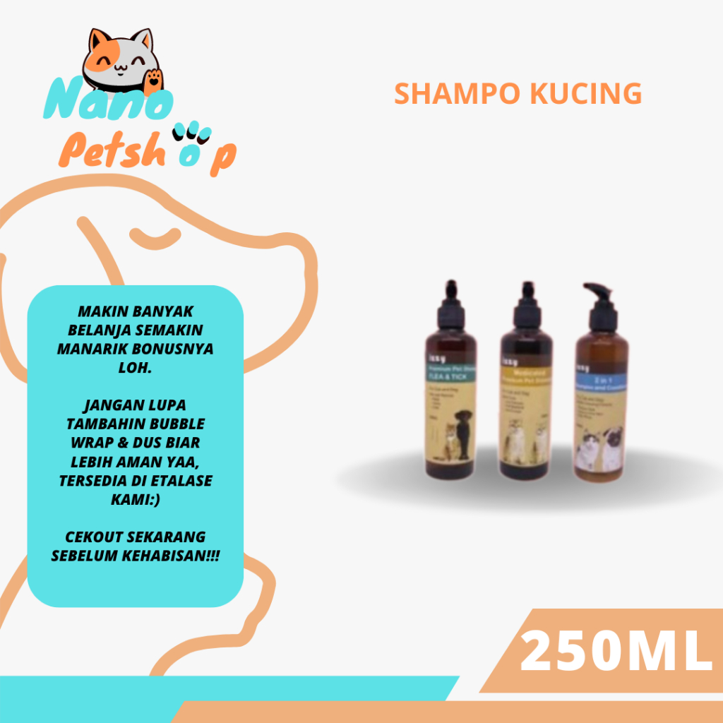 Jual Shampoo Kucing - Izzy Pet Shampoo All Varian 250ml | Shopee Indonesia