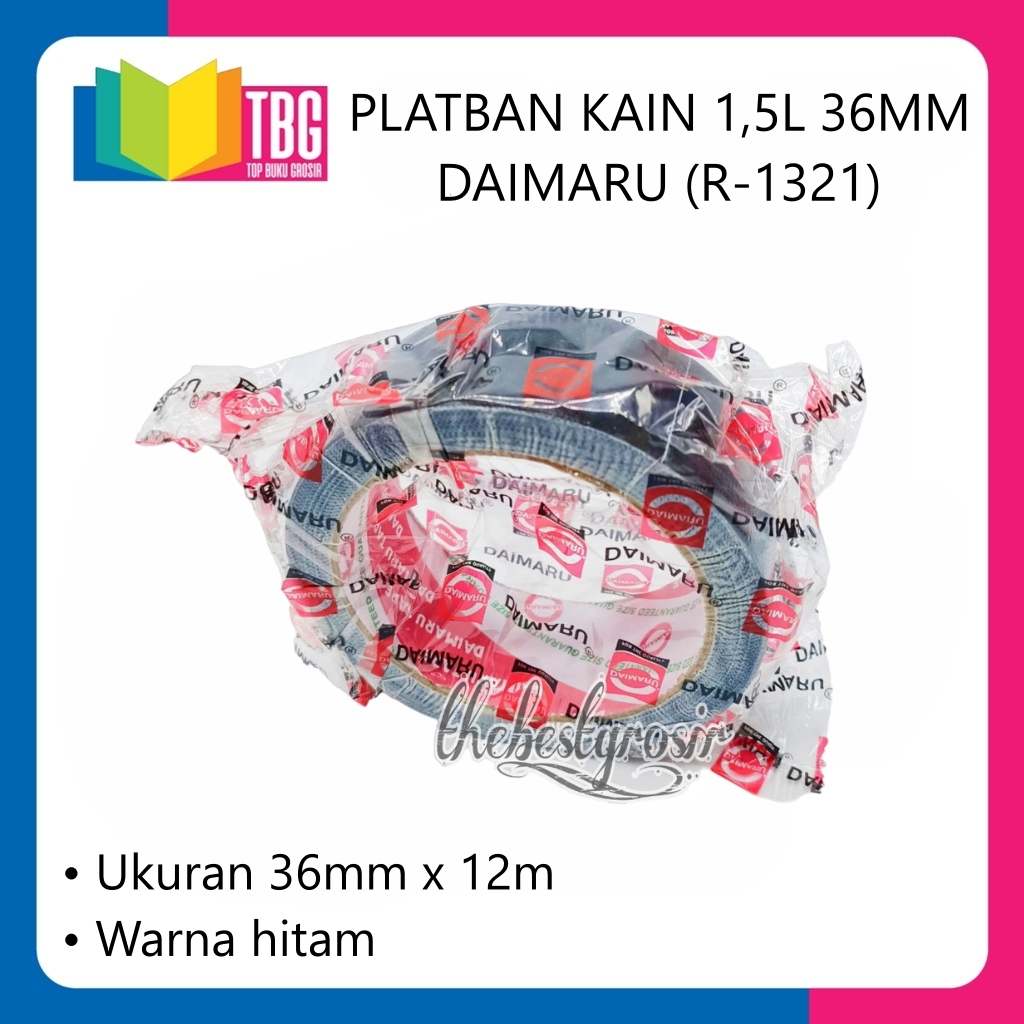 Jual 1 ROLL PLATBAN KAIN 1.5L 36MM DAIMARU / LAKBAN JILID / PLAKBAN ...