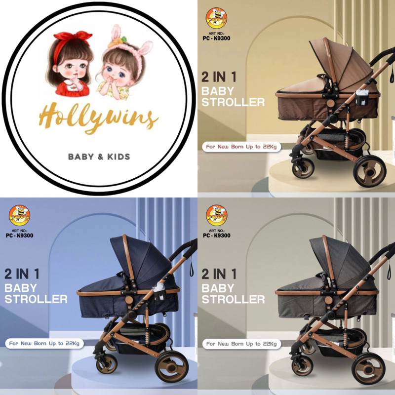 Jual BABY STROLLER PACIFIC JR PC K9300 2 IN 1 (CONVERTIBLE) | Shopee ...