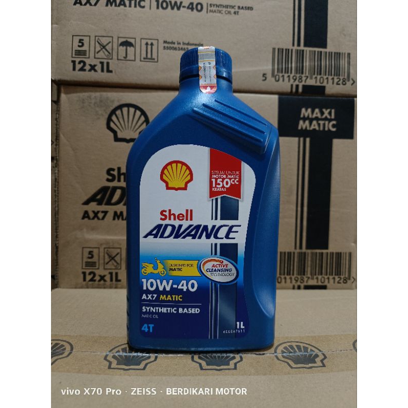 Jual Shell Advance 4T AX7 Scooter Matic 1L semi synthetic | Shopee ...