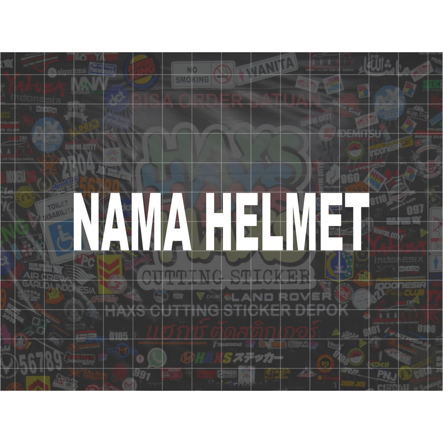 Jual Cutting Sticker Nama Custom Safety Helmet Ukuran Tinggi Huruf 2 Cm ...