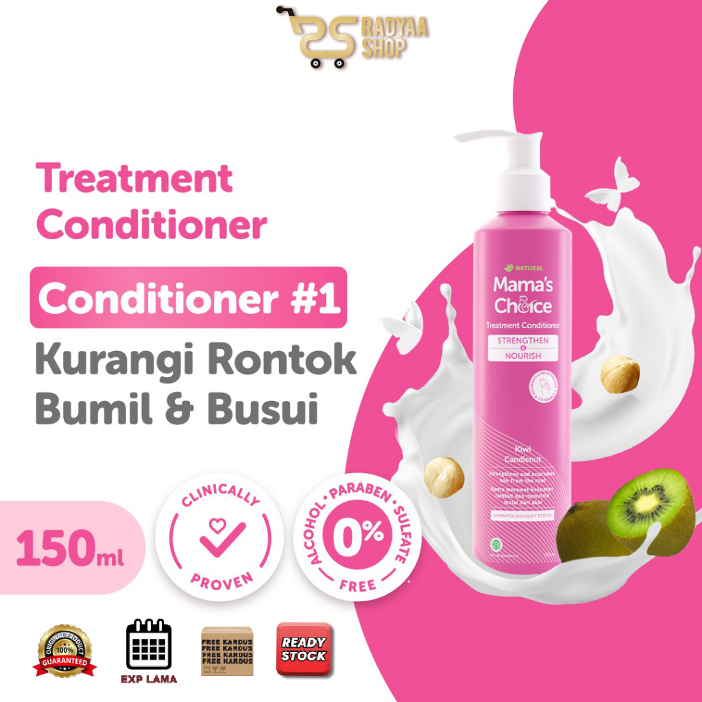 Jual Kondisioner Anti Rontok Ibu Hamil | Mama's Choice Treatment Conditioner 150 ml (Aman untuk ...