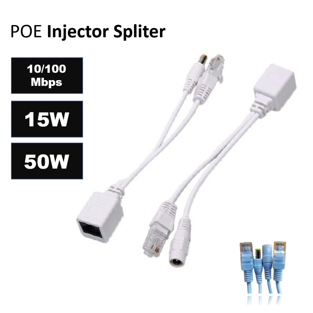 Jual Kabel POE Injektor power over ethernet Splitter POE Injector POE ...
