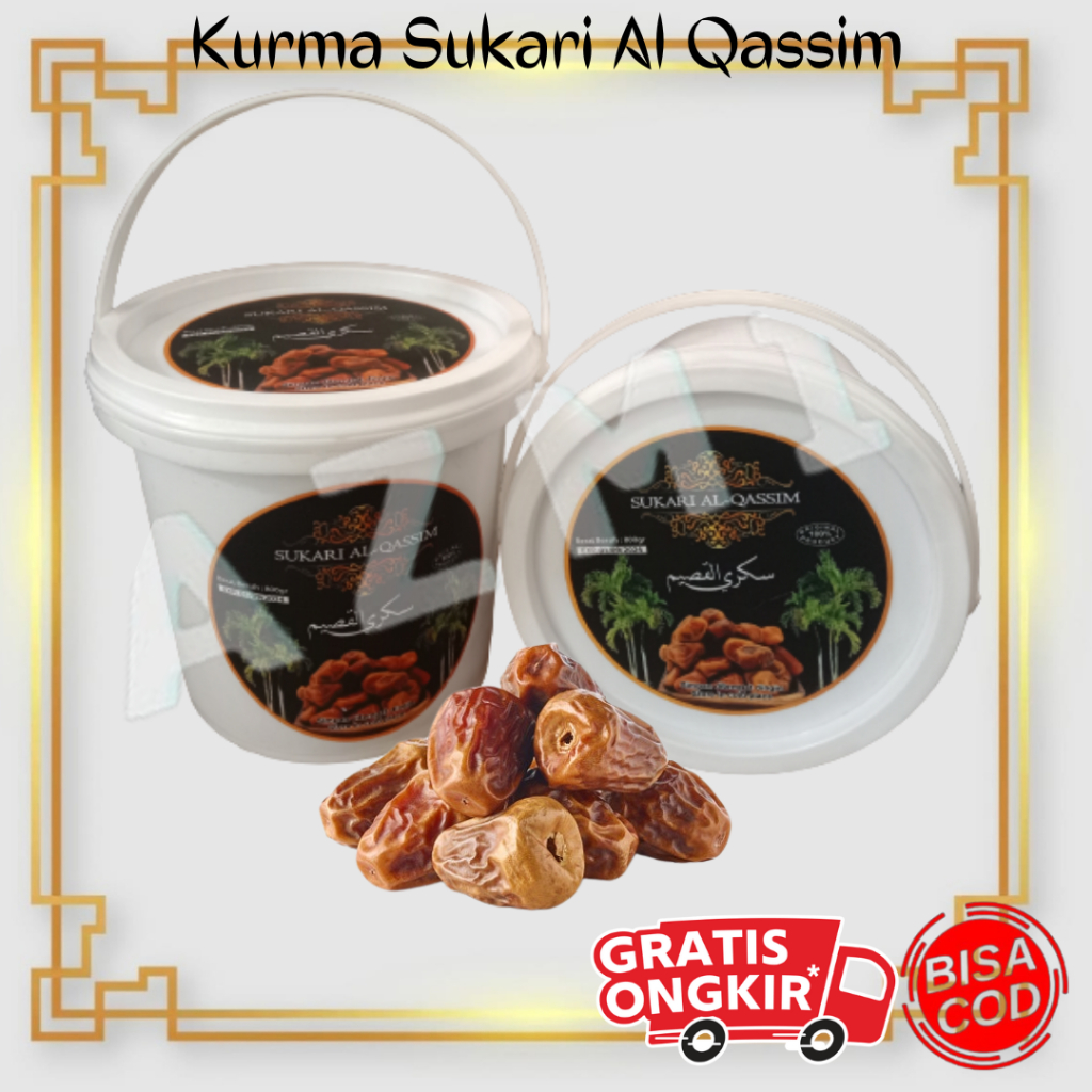 Jual Grosir Kurma Sukari ember Al-Qassim kemasan 850gr Original ...