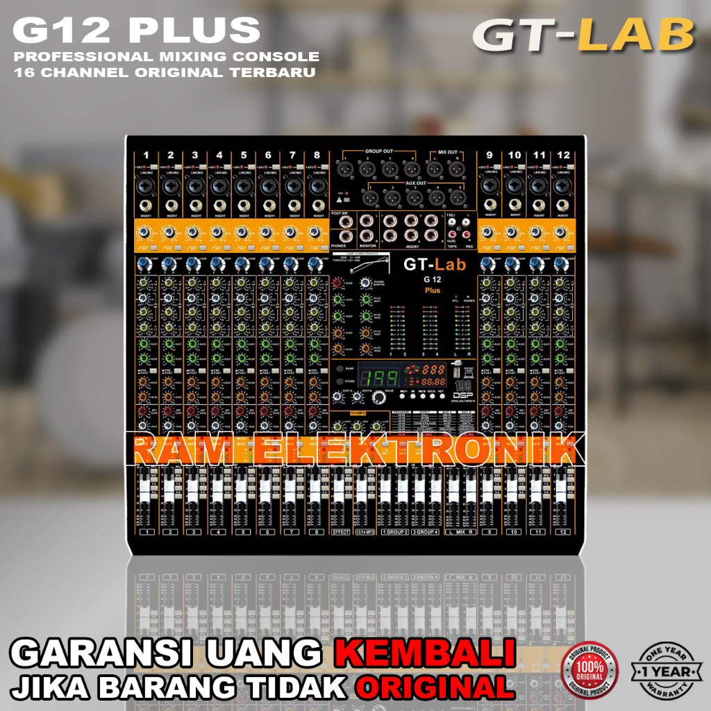 Jual Mixer Audio 12 Channel GT Lab G12 / G-12 PLUS Terbaru Original By ...