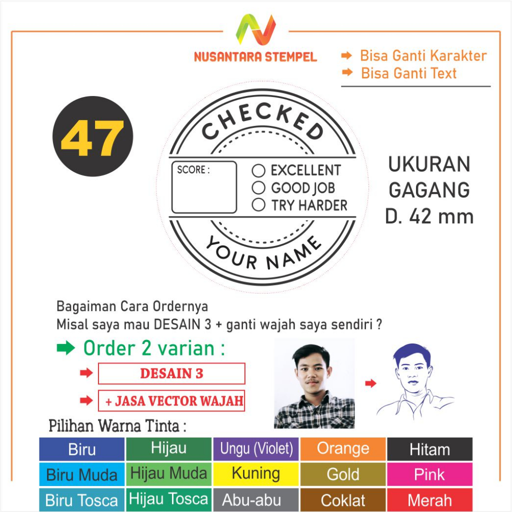 Jual Stempel Nilai Guru SD SMP SMA Stampel Penilaian Cap Koreksi ...