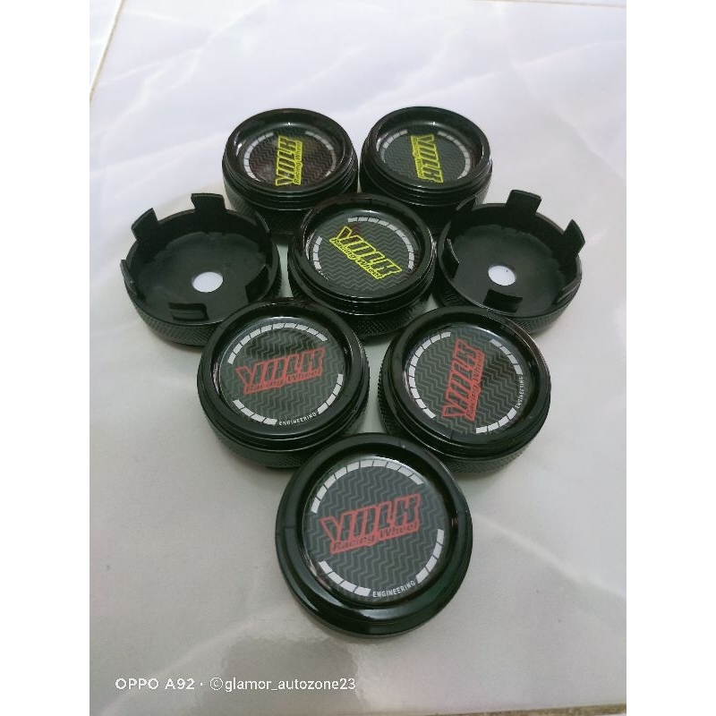 Jual tutup dop roda dop velg racing motif volk racing wheel diameter ...