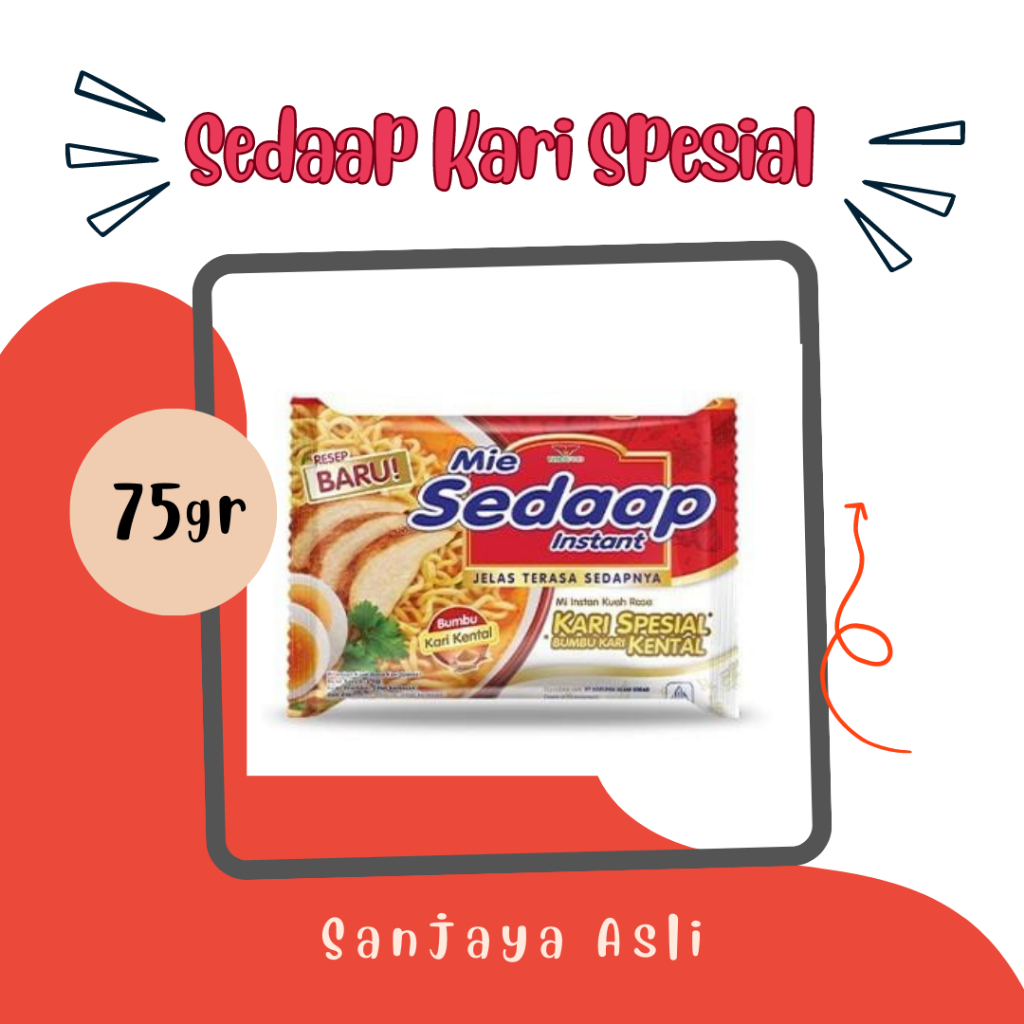Jual MIE SEDAAP KARI SPESIAL 75GR/ MIE KUAH INSTAN KARI/GROSIR SEMBAKO ...