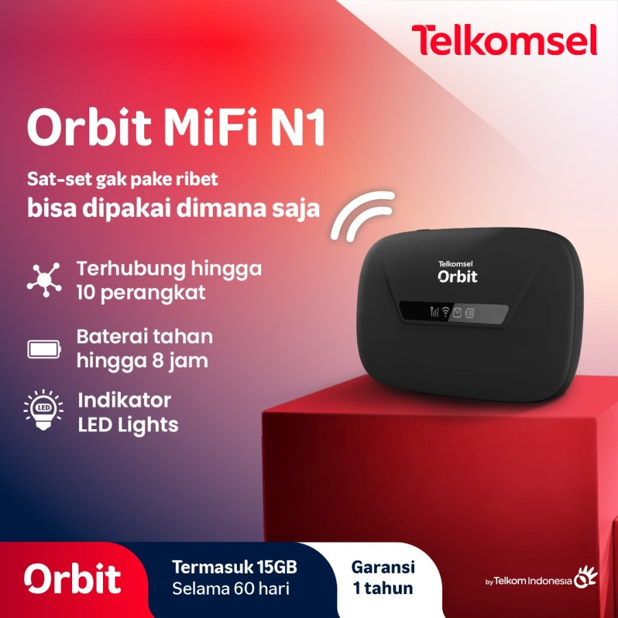 Jual Telkomsel Orbit Mifi N1 Portable Modem Wifi 4G High Speed Bonus Data | Shopee Indonesia