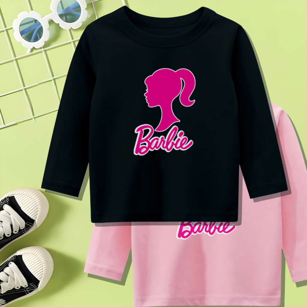 Jual Baju Kaos Barbie Anak Perempuan 1-12 Tahun Kaos Berbie Anak ...