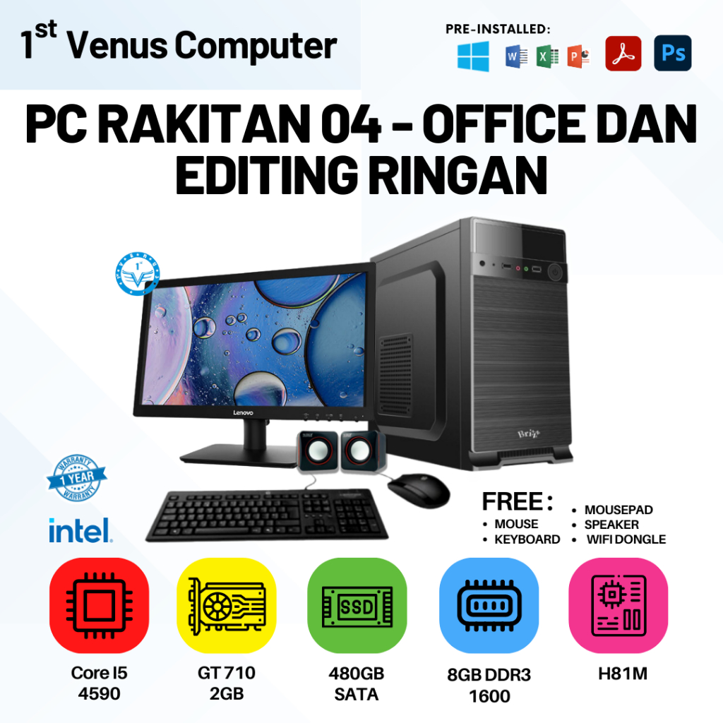 Jual PC RAKITAN 04 - OFFICE DAN EDITING RINGAN / PC RAKITAN OFFICE ...
