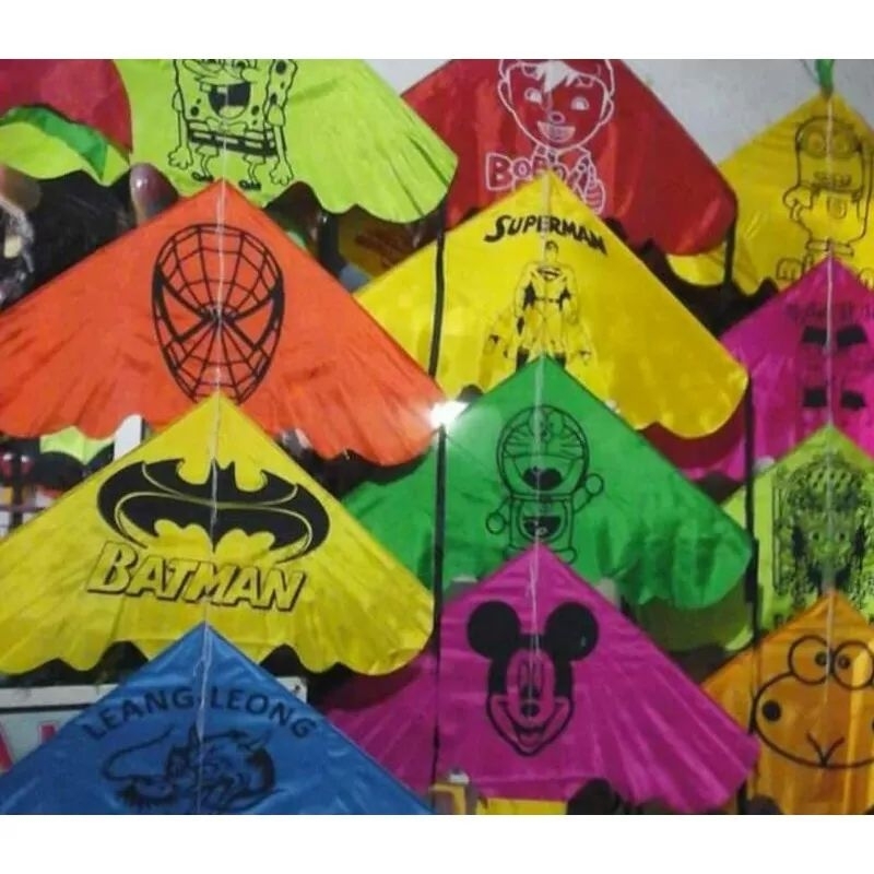 Jual LAYANG LAYANG HIAS BAHAN KAIN PARASUT MOTIF SABLON/ LAYANGAN ...