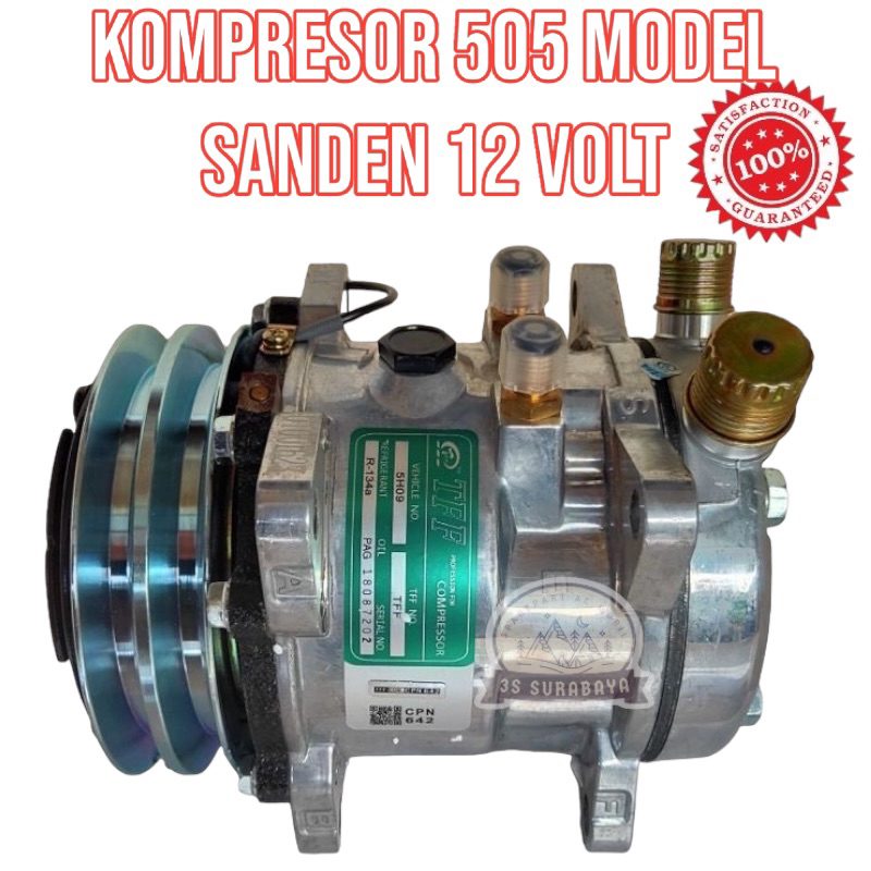 Jual Kompresor SD505 Universal 505 12 Volt Model Sanden Ac Mobil (Baru ...