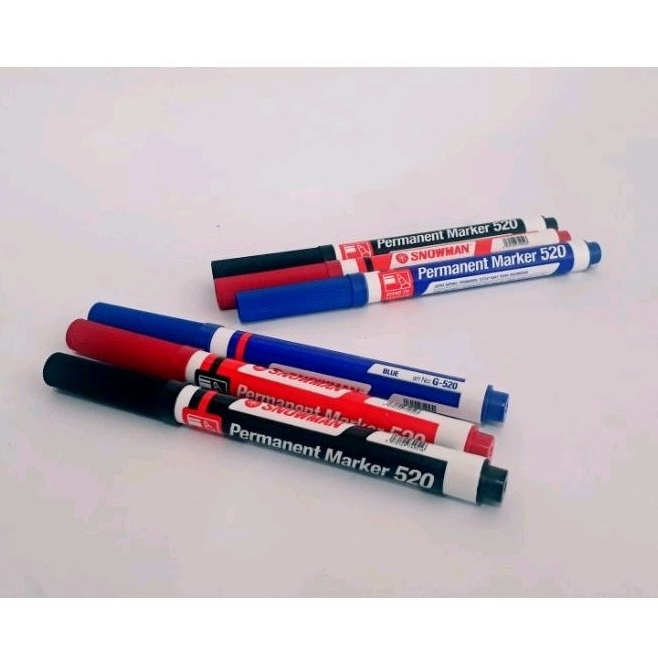 Jual Snowman Permanent Marker G-520 spidol permanen | Shopee Indonesia
