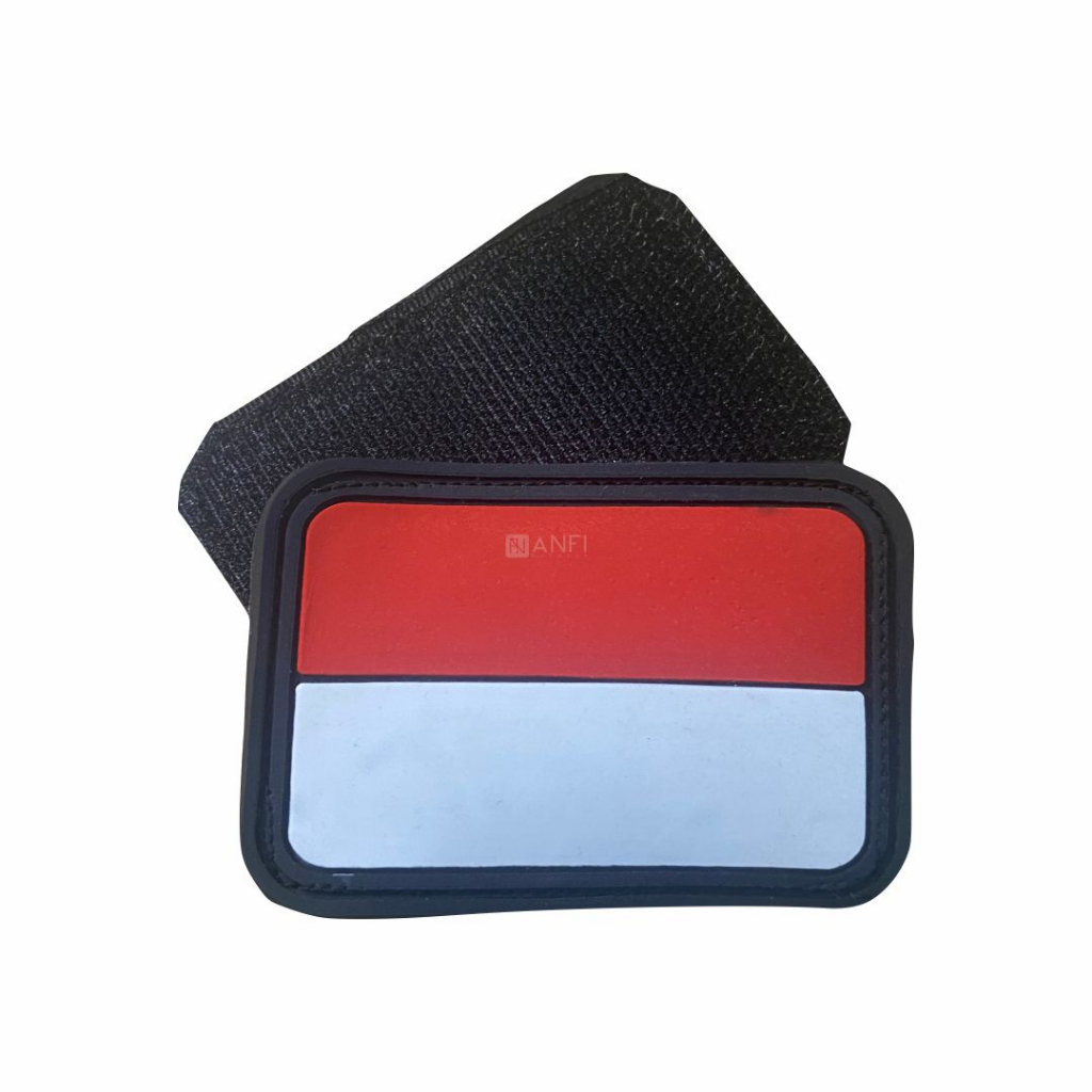 Jual ANFI Patch Rubber Logo Bendera Indonesia merah putih - Emblem ...