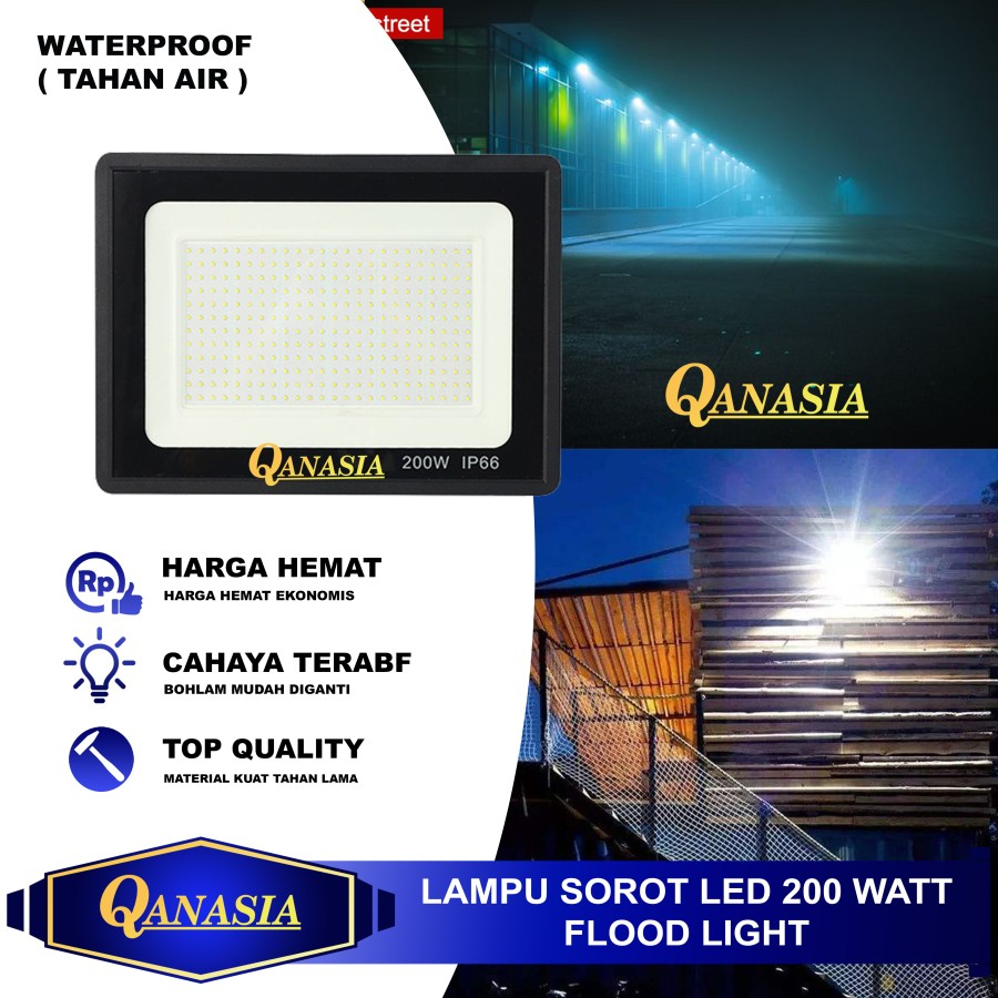 Jual Lampu Sorot LED 200W Flood Light Tembak Outdoor 200 Watt | Shopee Indonesia