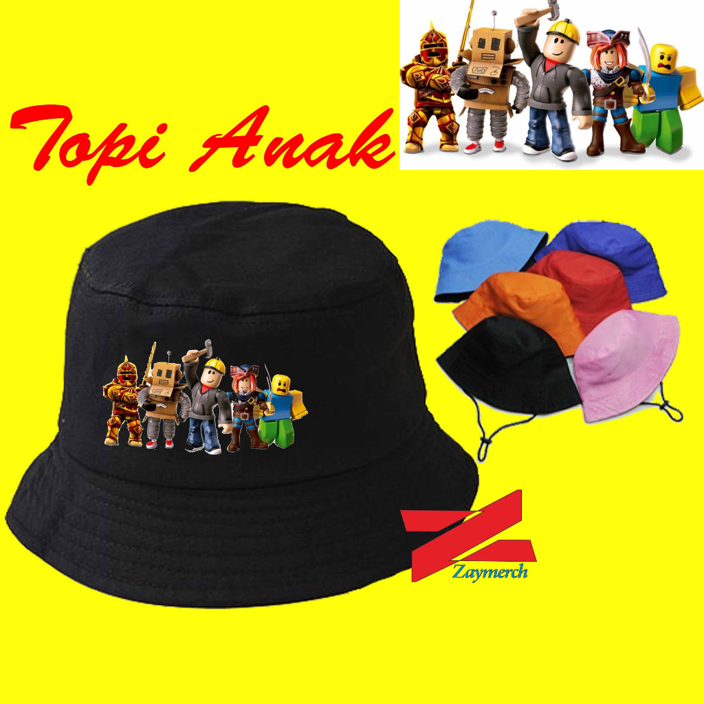 Jual topi anak roblox work karakter topi bucket anak roblox | Shopee ...