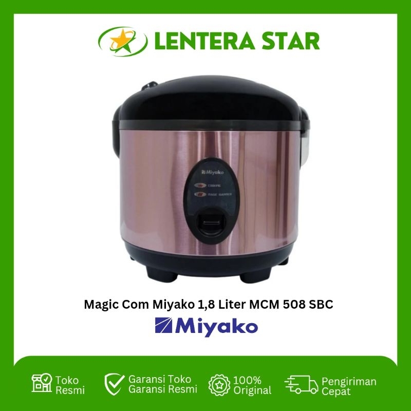 Jual Magic Com / Rice Cooker 1,8 Liter Miyako MCM-508SBC MCM508 SBC 508 ...