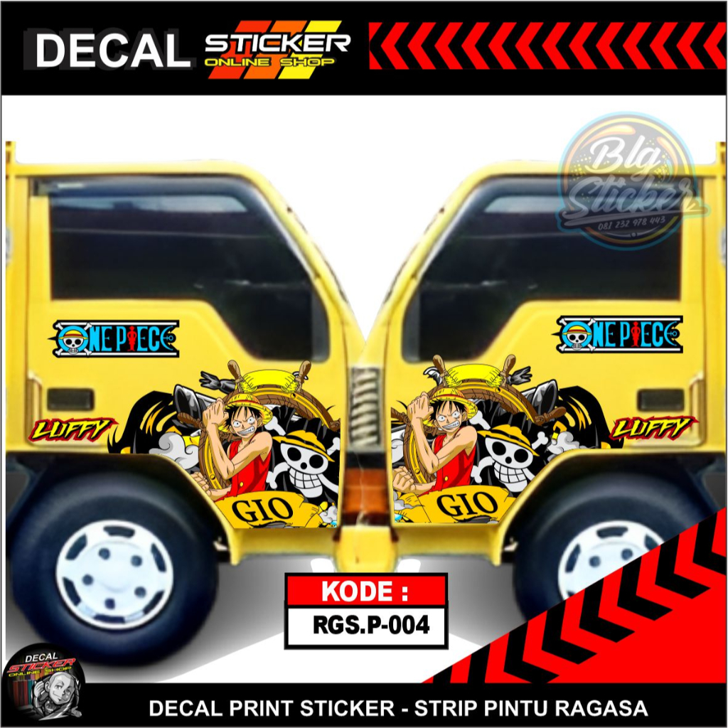 Jual STIKER PINTU TRUK RAGASA DECAL PRINT KARAKTER VARIASI ONEPIECE ...