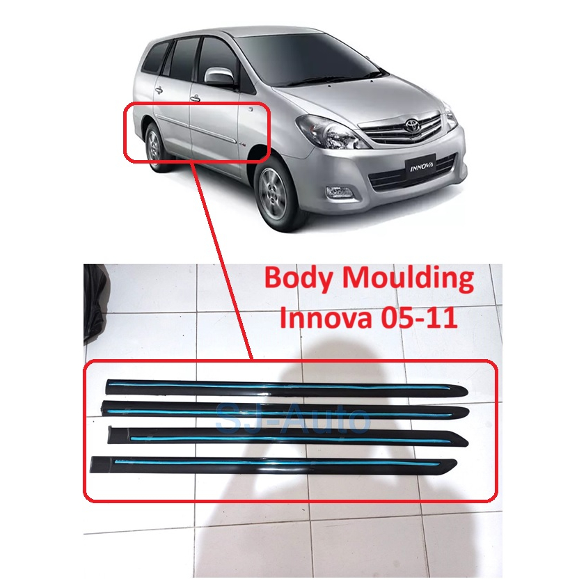 Jual Body Moulding Innova 2005-2011 warna dasar mentah belum cat ...