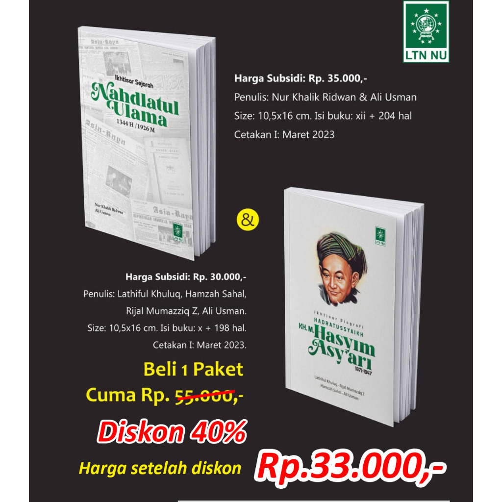Jual Buku Paket Ikhtisar Biografi Hadratussyeikh Hasyim Asy'ari dan ...