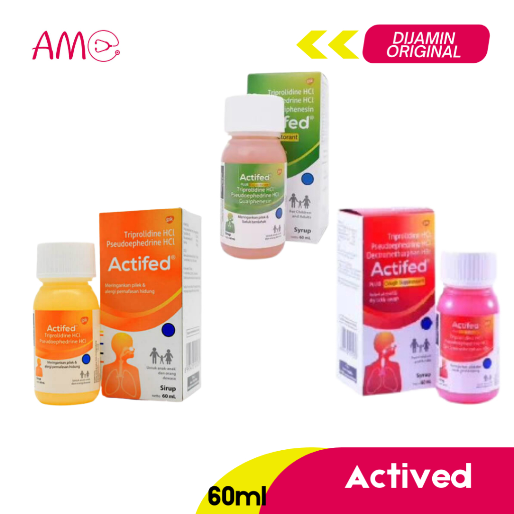 Jual Actifed obat batuk 60ml /untuk batuk kering / berdahak / batuk ...