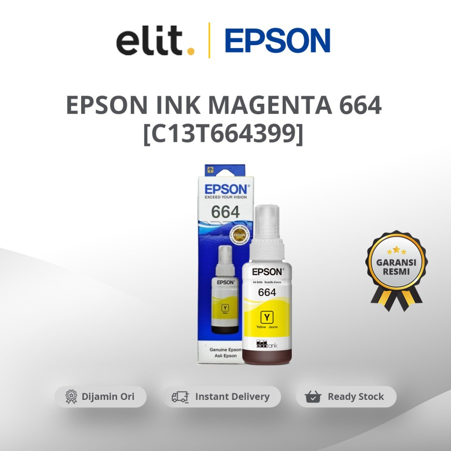 Jual EPSON Tinta 664 Yellow Original | Shopee Indonesia