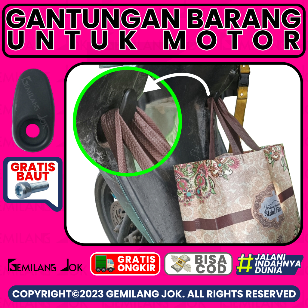 Jual Cantolan Gantungan Barang Hook Motor | Shopee Indonesia