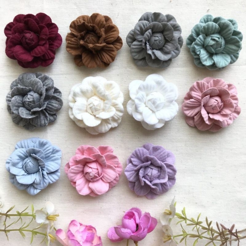 Jual PER 1 PC - BUNGA KOREA/ BUNGA ROSE VELVET /BAHAN HEADBAND | Shopee ...
