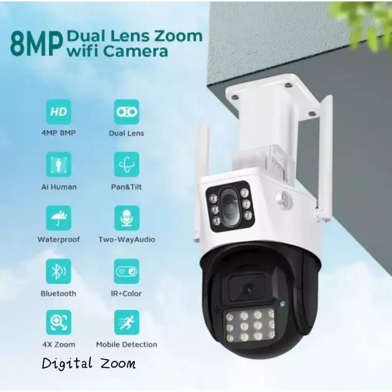 Jual IP CAMERA OUTDOOR Wireless CCTV PTZ ULTRA HD XMEYE ICSEE 8MP ...