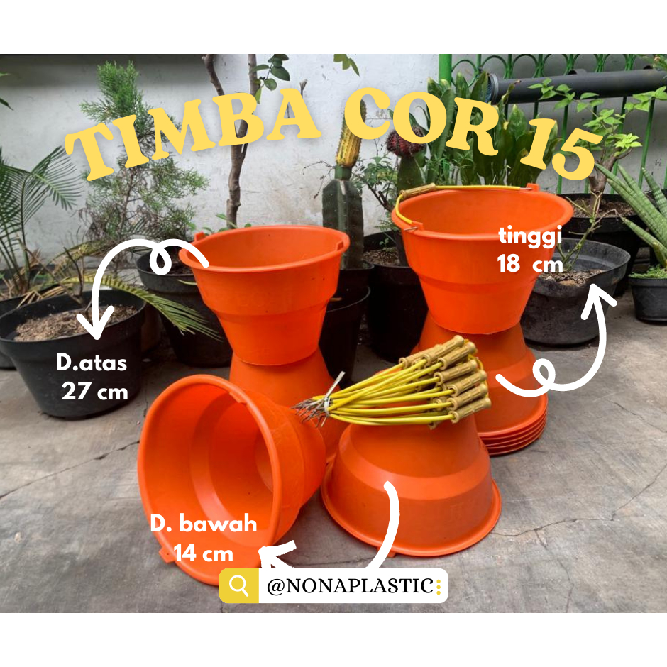 Jual Timba cor 15 orange , paket 100 pcs serbaguna berkualitas dimensi ...