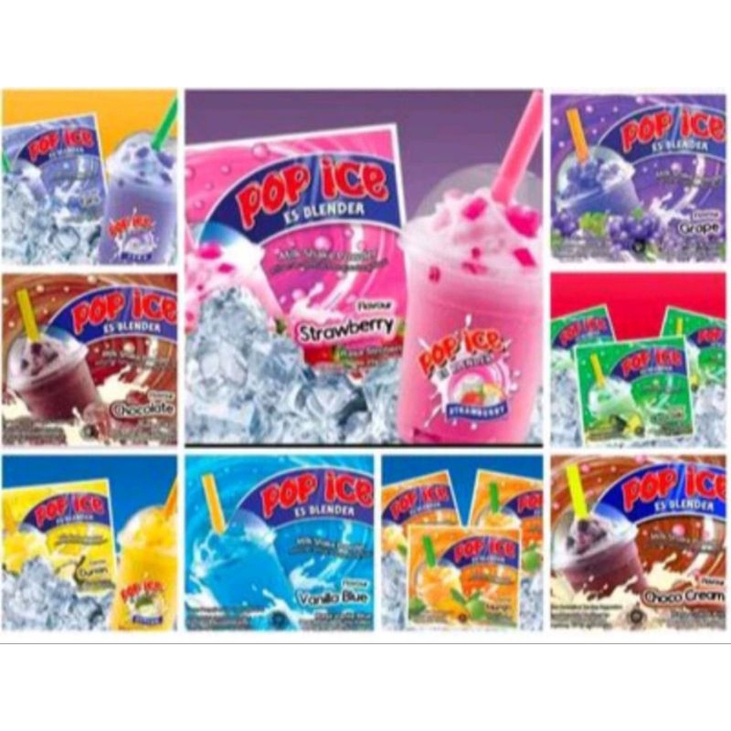 Jual POP ICE MINUMAN KEMASAN INSTAN ECER 1PCS | Shopee Indonesia
