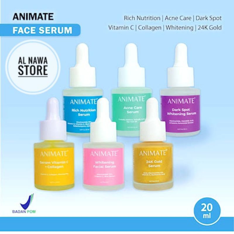 Jual Animate Serum 20 ml 24k gold Acne Care Dark Spot Whitening Rich ...