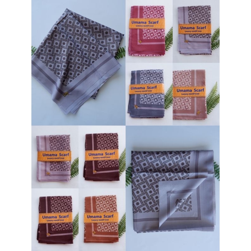 Jual Umama Scarf Voal Luxury Motif Icon Metal Logo // Kerudung Umama ...