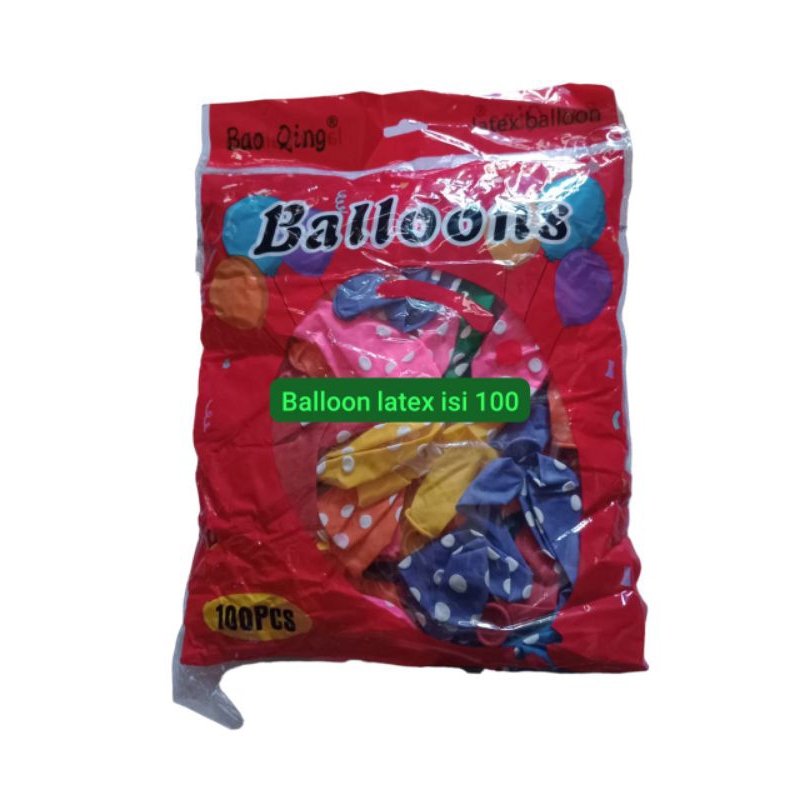 Jual BALON TIUP LATEX POLKADOT ISI 100 pcs | Shopee Indonesia