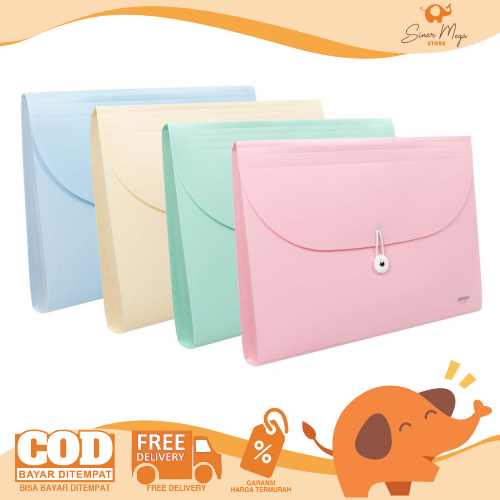 Jual Joyko Expanding File EF-8F4 Map Expanding Warna Pastel Map Ukuran ...